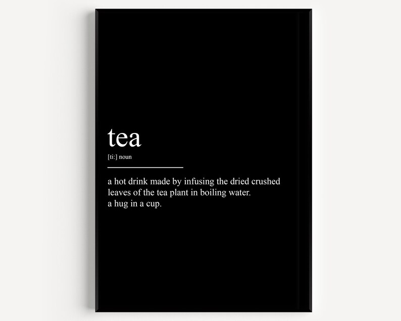 Tea Definition Print - Etsy UK