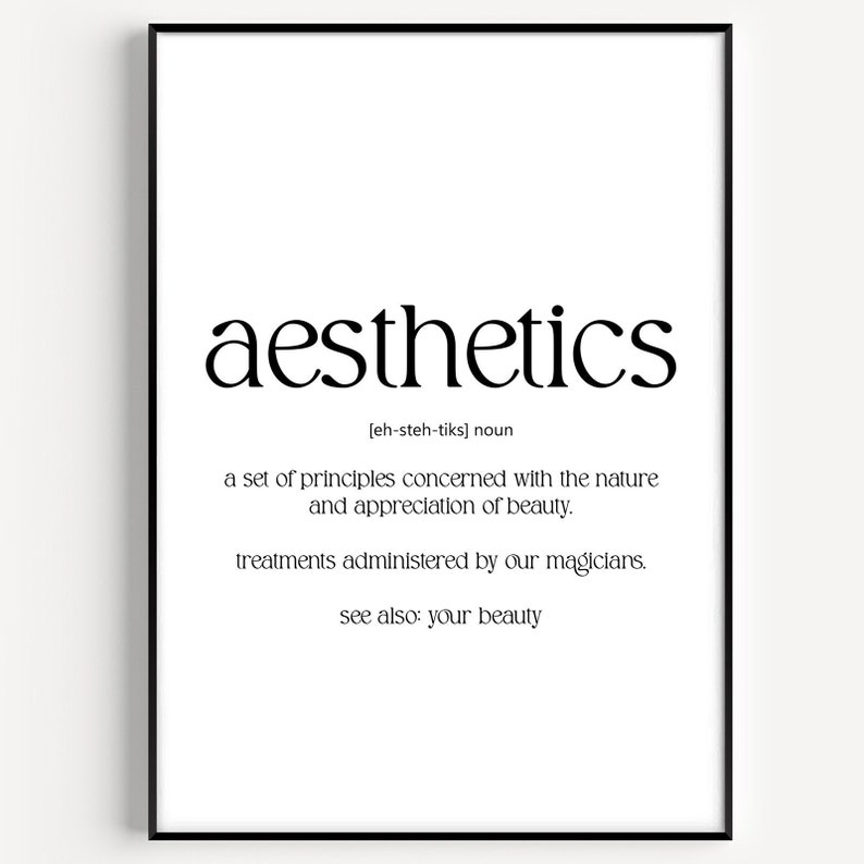 Aesthetics Definition Print - Etsy UK