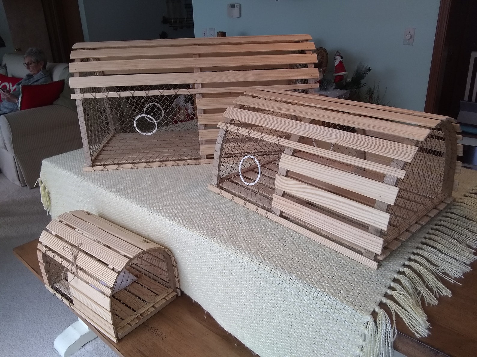 Full Size Decorative Wooden Lobster Trap Handmade Copied From - Etsy Canada