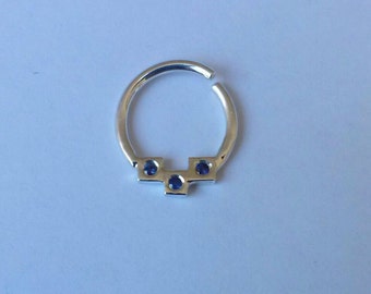 Double Septum Ring Septum Ring Nose Ring Sterling Silver | Etsy