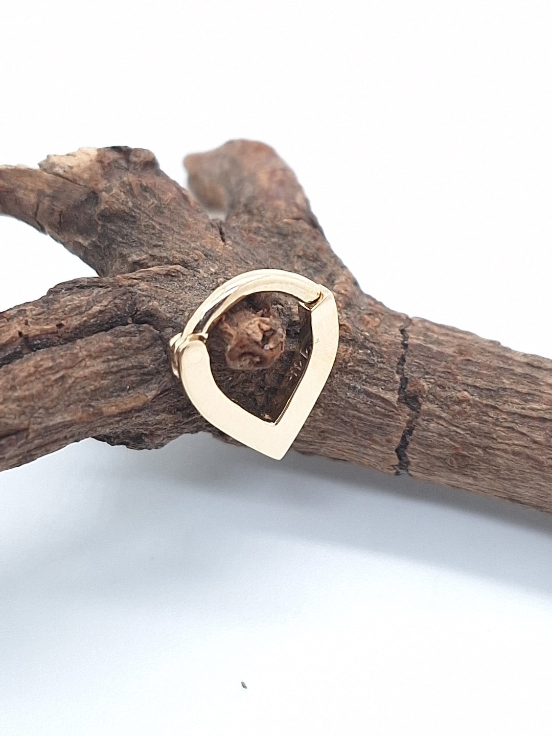 14k Piercing Triangle Septum Ring Cartilage Earring Helix Hoop - Etsy