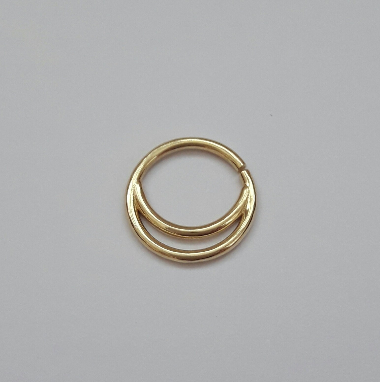 Double Septum Ring Septum Ring Nose Ring Sterling Silver Nose Hoop ...