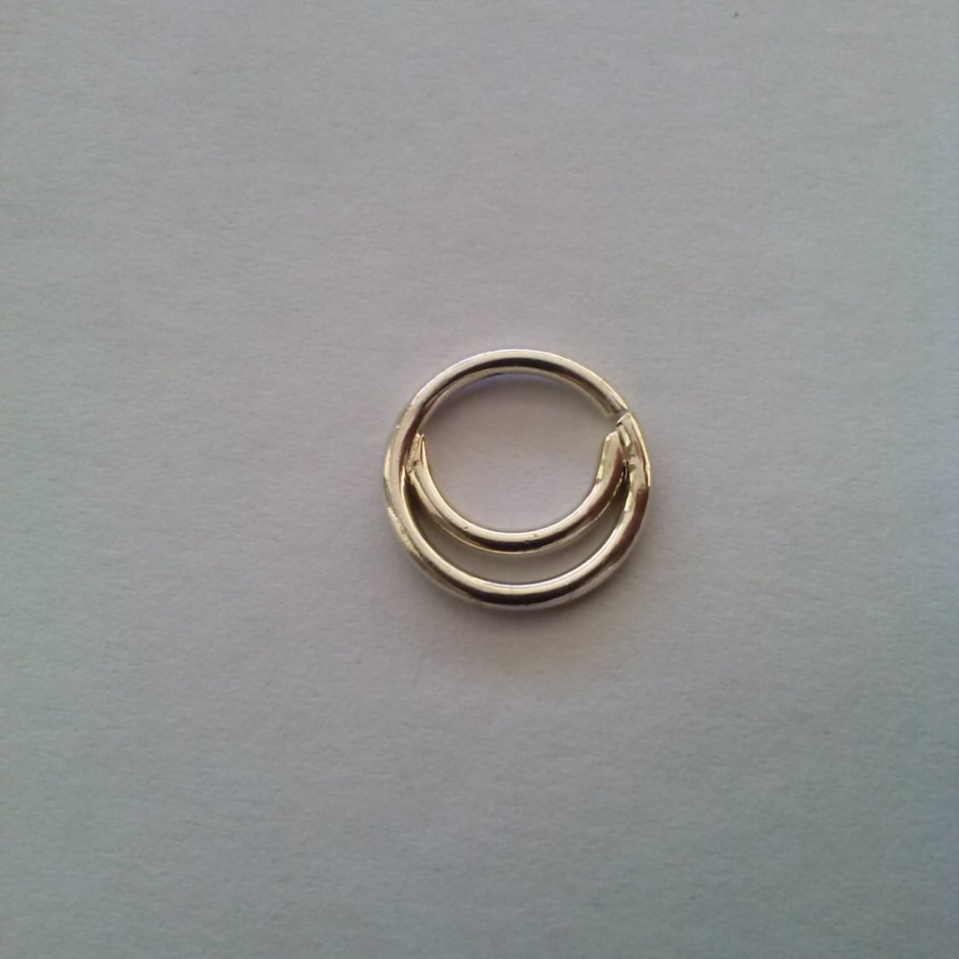 Double Septum Ring Septum Ring Nose Ring Sterling Silver Nose Hoop ...