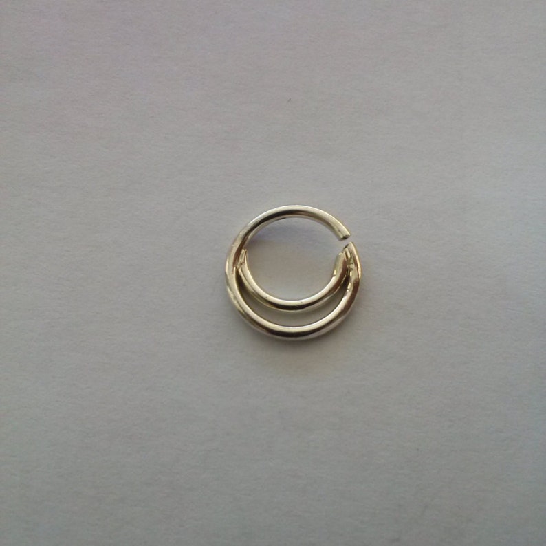 Double Septum Ring Septum Ring Nose Ring Sterling Silver - Etsy