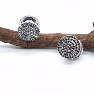 Ear Tunnels Solid Gold Diamonds Ear Gauges Plug Tunnel 14k Custom Plugs ...