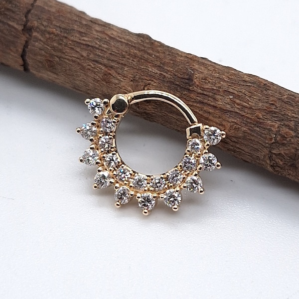14k Rose Gold Daith Clicker - Etsy