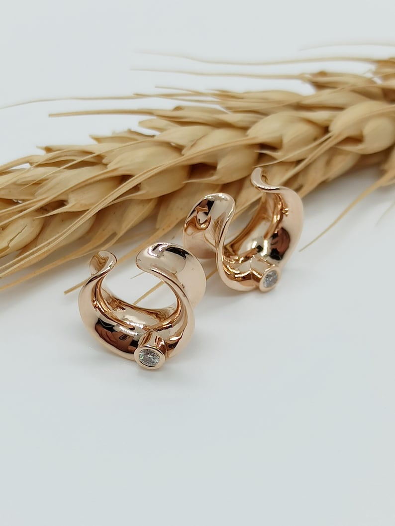 Solid Gold Ear Tunnels Ear Gauges 14k Plugs Piercing Black | Etsy