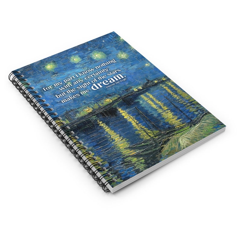 Van Gogh Notebook, Starry Night Notebook, Ruled Line Spiral Notebook ...