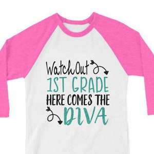Glitter 1st Grade Shirt | First Grade Back to School Shirt | 1st Grade ...
