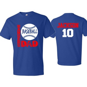 Baseball Dad Shirt | Dad Baseball Shirt | Customize Your Team & Colors ...
