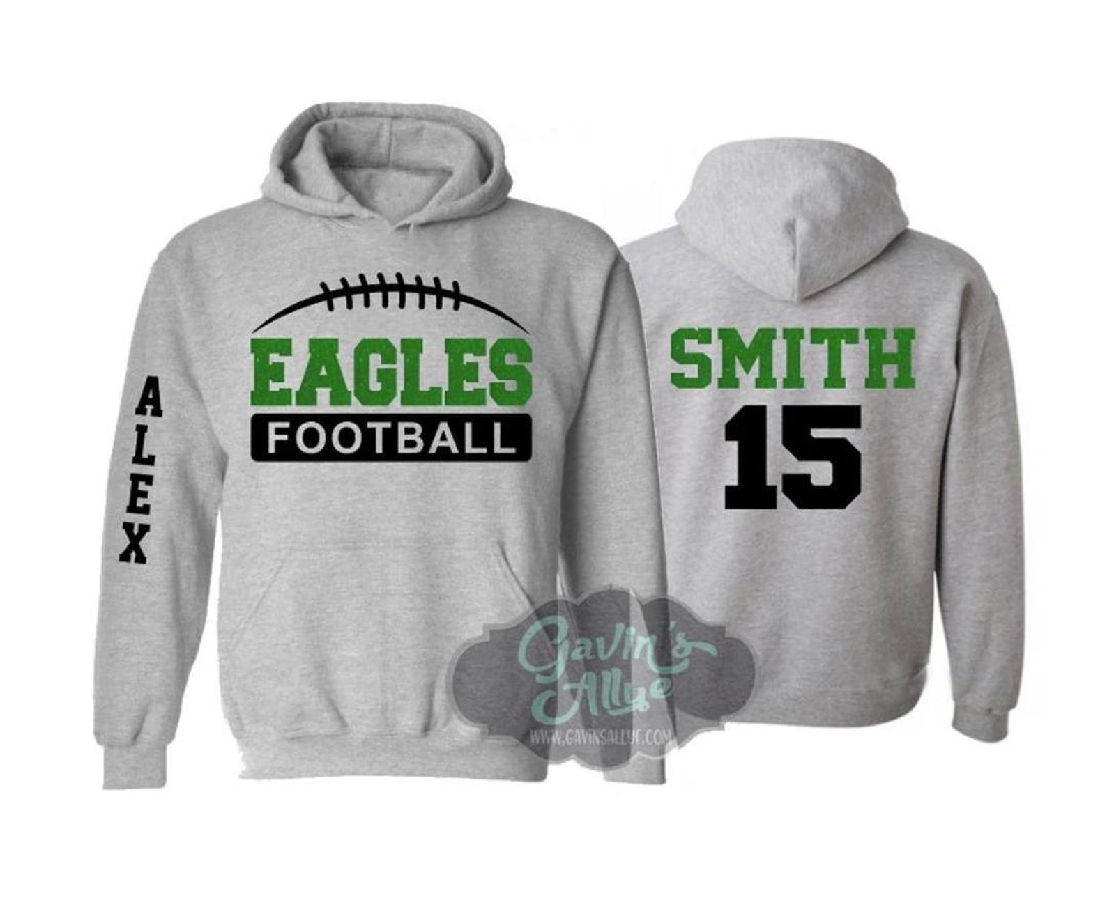 Glitter Football Hoodie | Customize Team & Colors | Football Spirit ...
