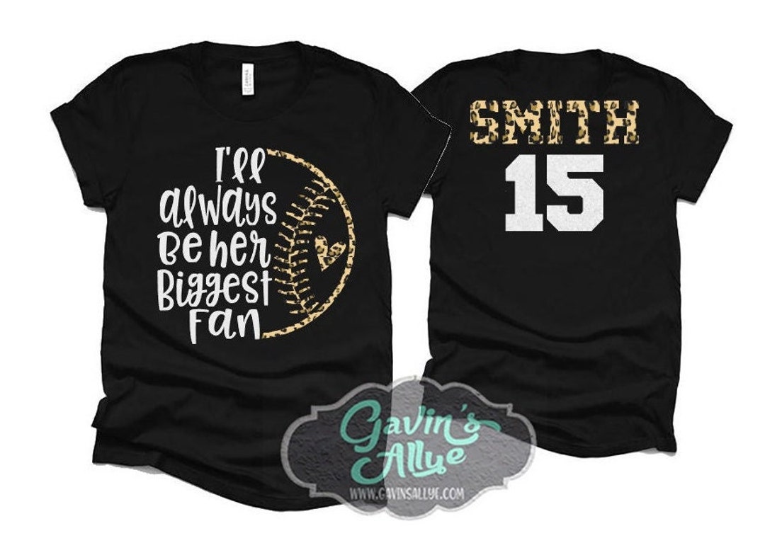 Glitter Softball Shirt | Cheetah Print | Biggest Fan Shirt | Softball ...
