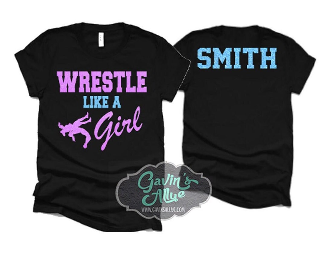 Glitter Wrestling Sister Shirt | Wrestle Like a Girl Shirt | Bella ...