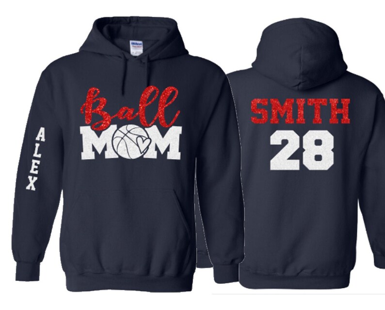 Glitter Basketball Mom Hoodie Ball Mom Hoodie Basketball - Etsy