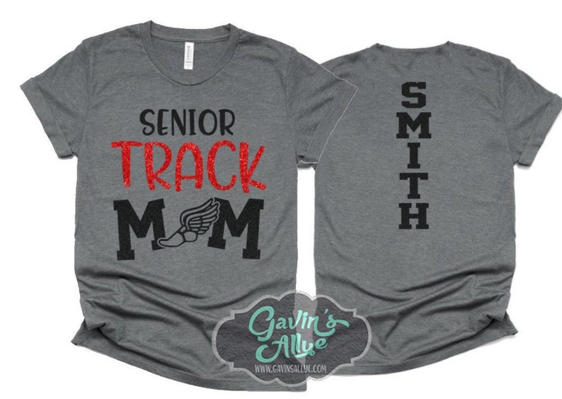 Glitter Senior Track Mom Shirt Track Spirit Wear Track | Etsy