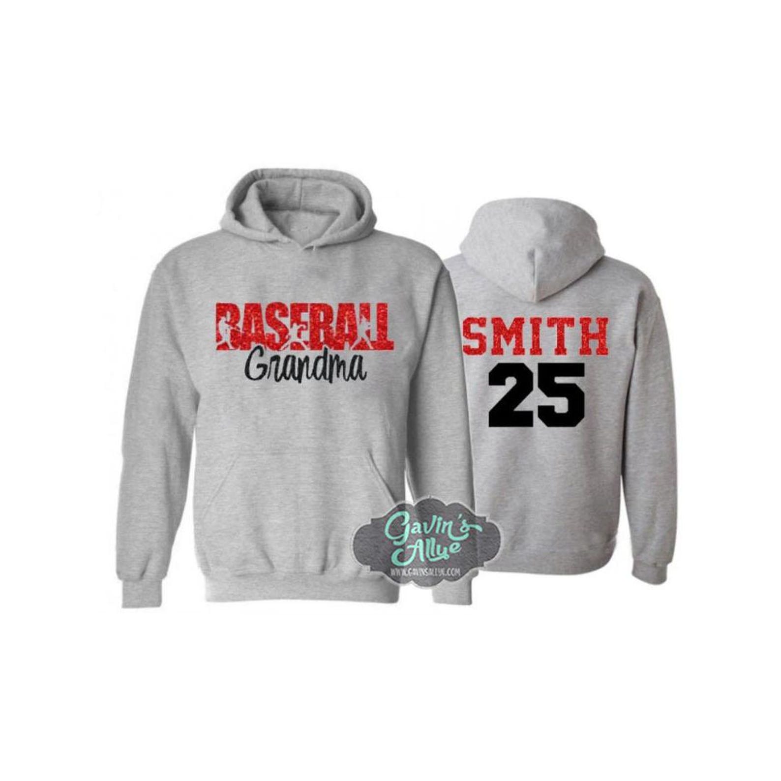 Glitter Baseball Grandma Hoodie | Baseball Hoodies | Baseball Shirts ...