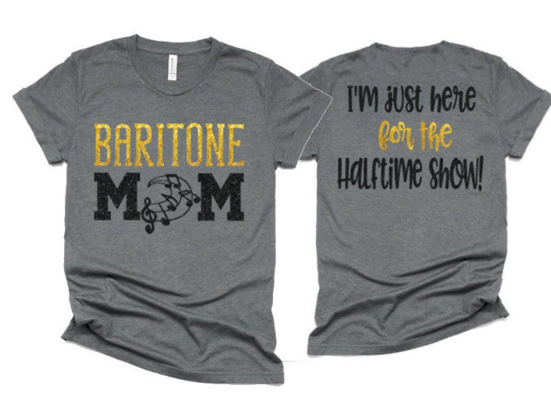 Glitter Baritone Mom T-shirt | Band Shirts | Short Sleeve Tshirt ...