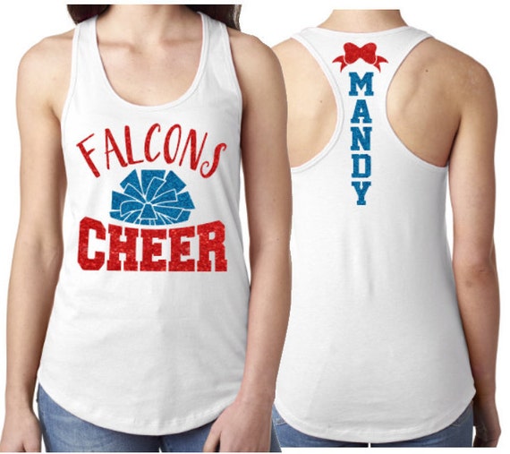Glitter Cheer Leader Tank Tops Cheerleader Tank Tops | Etsy