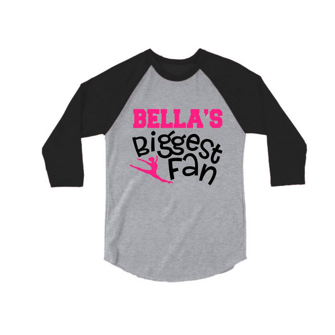 Glitter Dance Shirt | Dance Biggest Fan 3/4 Sleeve Shirt | Customize ...