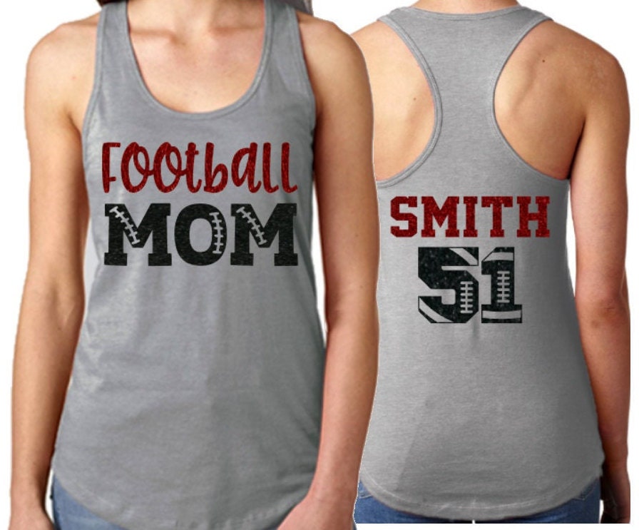 Glitter Football Mom Tank Top Football Tank Top Football - Etsy