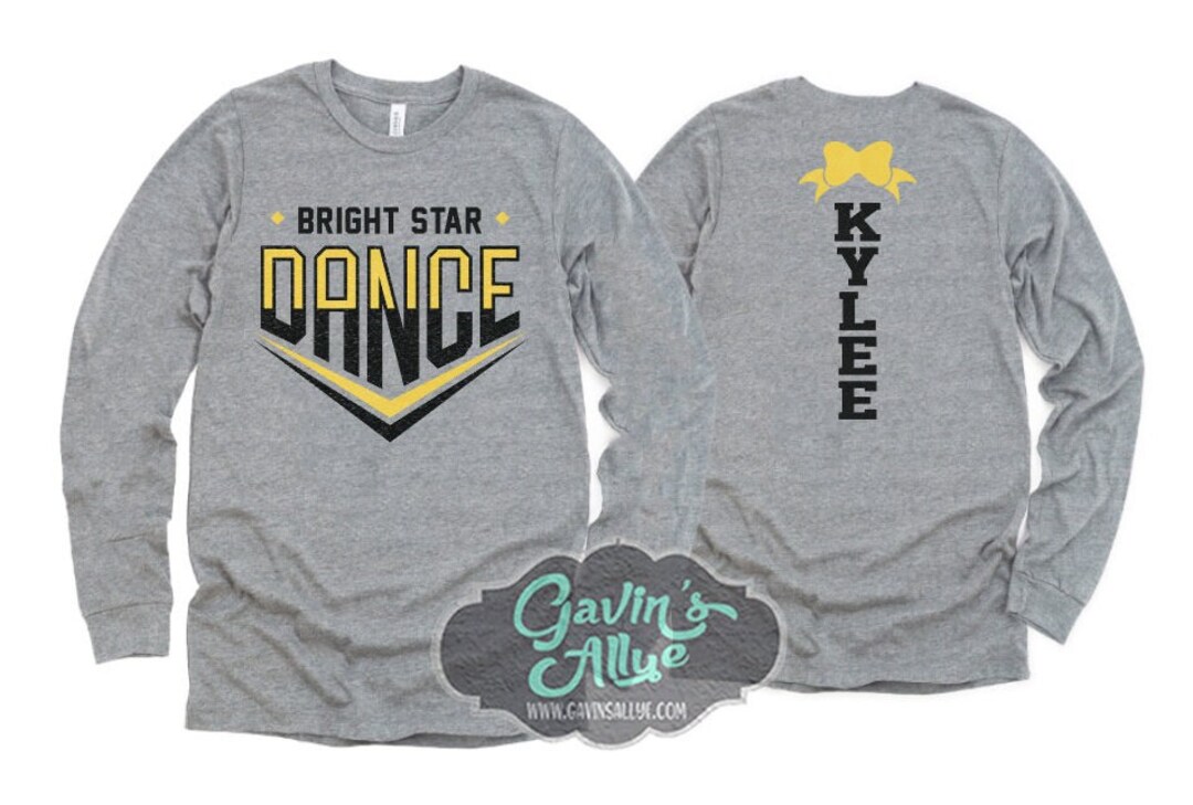 Glitter Dance Shirt | Long Sleeve Dance Shirt | Dance Spirit Wear ...