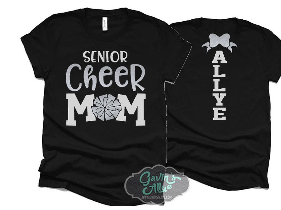 Glitter Senior Cheer Mom Shirt Cheer Shirt Cheer Bling - Etsy