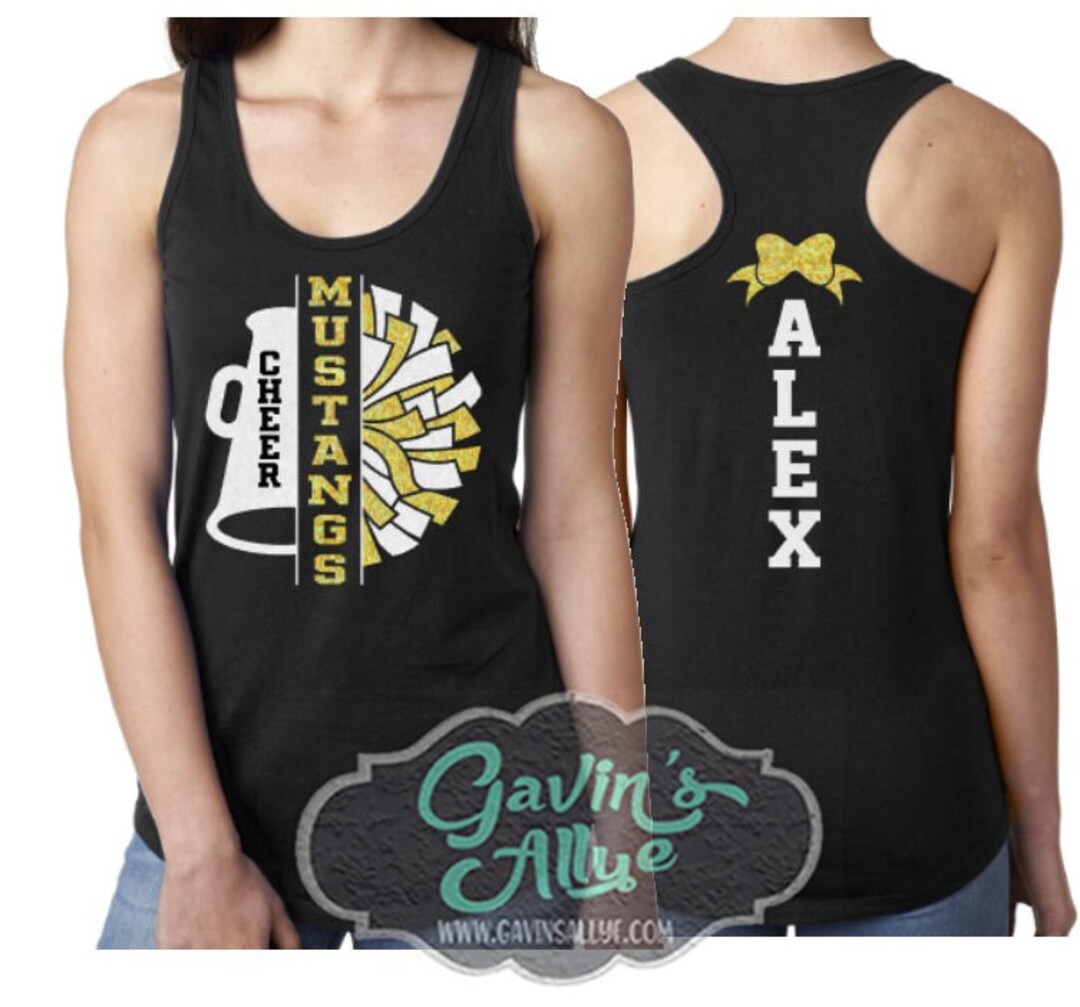 Glitter Cheer Tank Tops Cheerleader Tank Tops Cheer Spirit Wear Youth ...