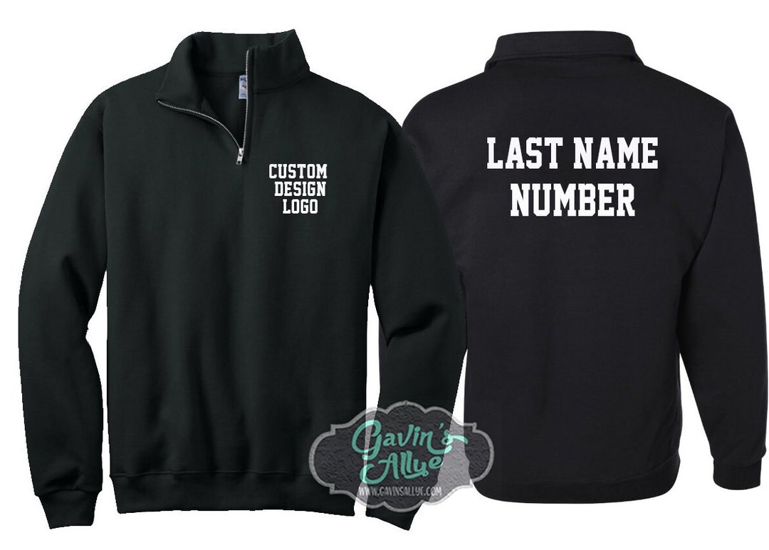 Custom Logo Quarter Zip Sweatshirt: Personalized Team Design - Etsy