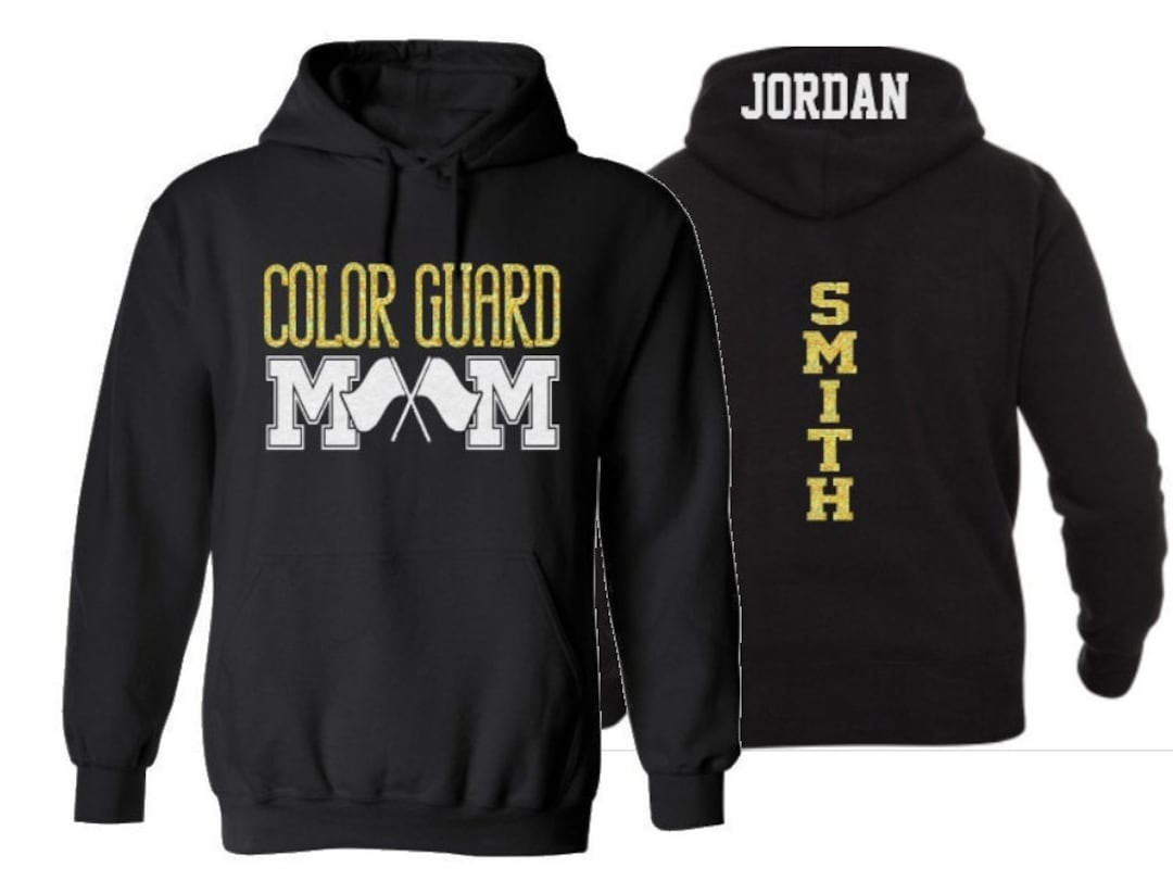 Glitter Color Guard Mom Hoodie | Band Hoodie | Band Shirts | Customize ...