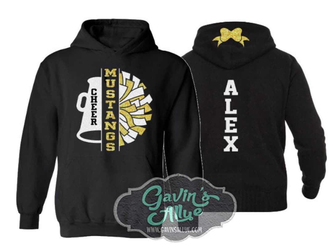 Cheer Hoodie | Glitter Cheer Hoodie | Youth or Adult | Cheer Bling ...