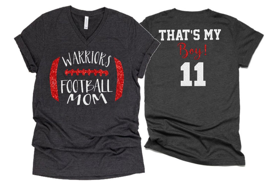 Glitter Football & Cheer Shirt | Football Spirit Wear | Bella Canvas V ...
