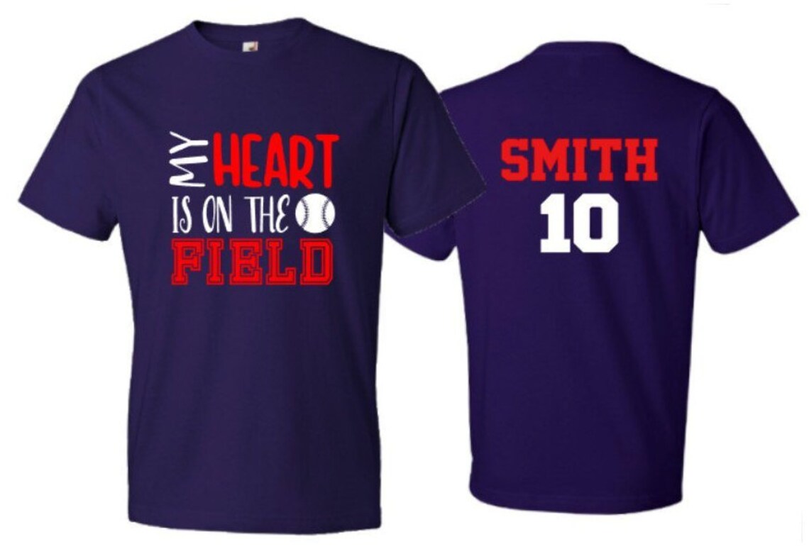 Baseball Shirt | My Heart is the Field Baseball Shirt | Short Sleeve ...
