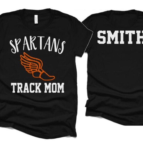 Glitter Track Mom Shirt Track Spirit Wear Track Bling - Etsy