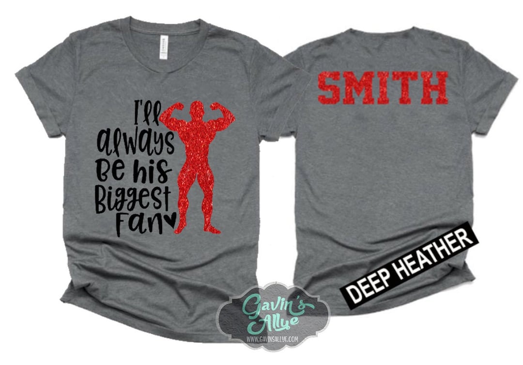 Glitter Bodybuilding Shirt | Biggest Fan Shirt | Bella Canvas Tshirt ...