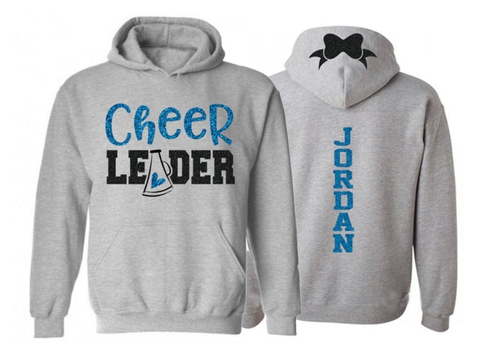 Glitter Cheer Leader Hoodie Cheer Hoodie Cheer Bling Cheer Spirit Wear ...