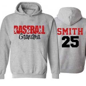 Glitter Baseball Grandma Hoodie Baseball Hoodies Baseball Shirts ...