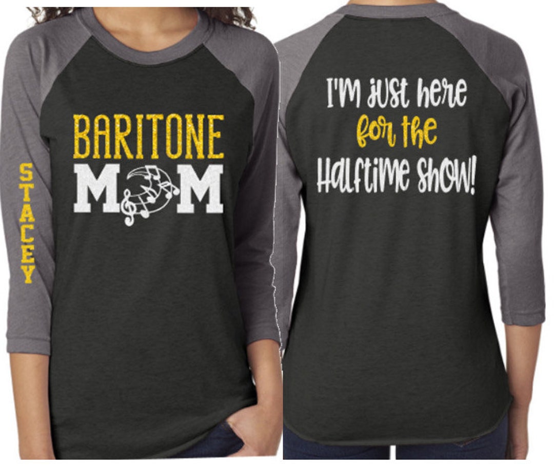 Glitter Baritone Mom Shirt | Band Shirts | Band Mom Shirts | Band Bling ...