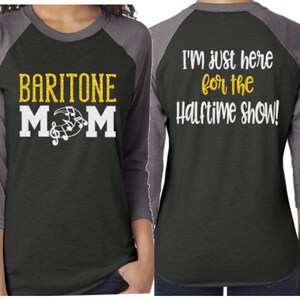 Glitter Baritone Mom Shirt | Band Shirts | Band Mom Shirts | Band Bling ...