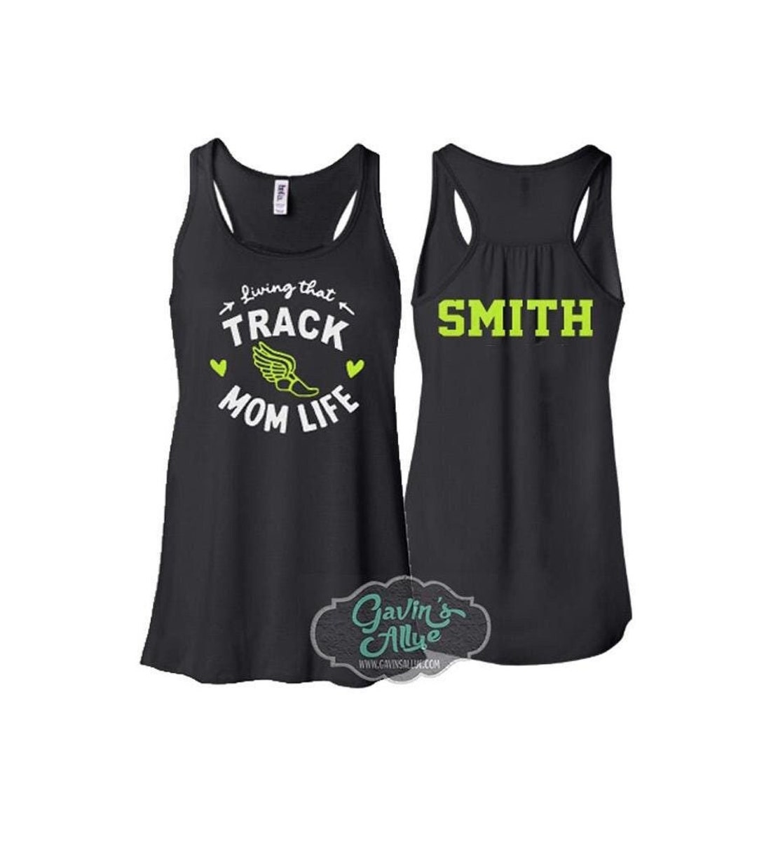 Glitter Track Tank Top | Track Mom Tanks | Bella Canvas Tank ...