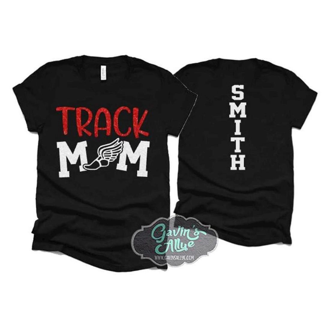 Glitter Track Mom Shirt | Track Spirit Wear | Track Bling | Bella ...