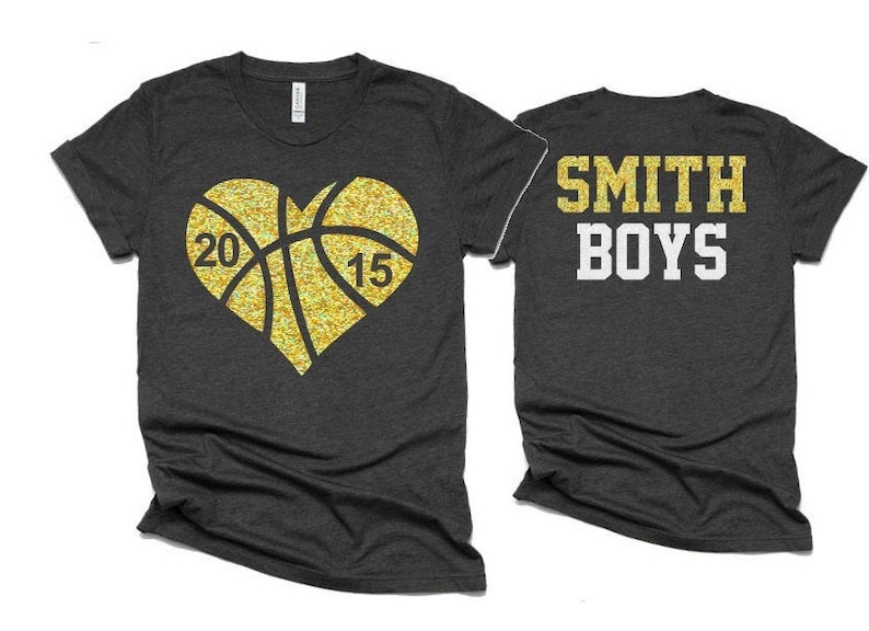 Glitter Basketball Heart Shirt Basketball Tshirts Two - Etsy