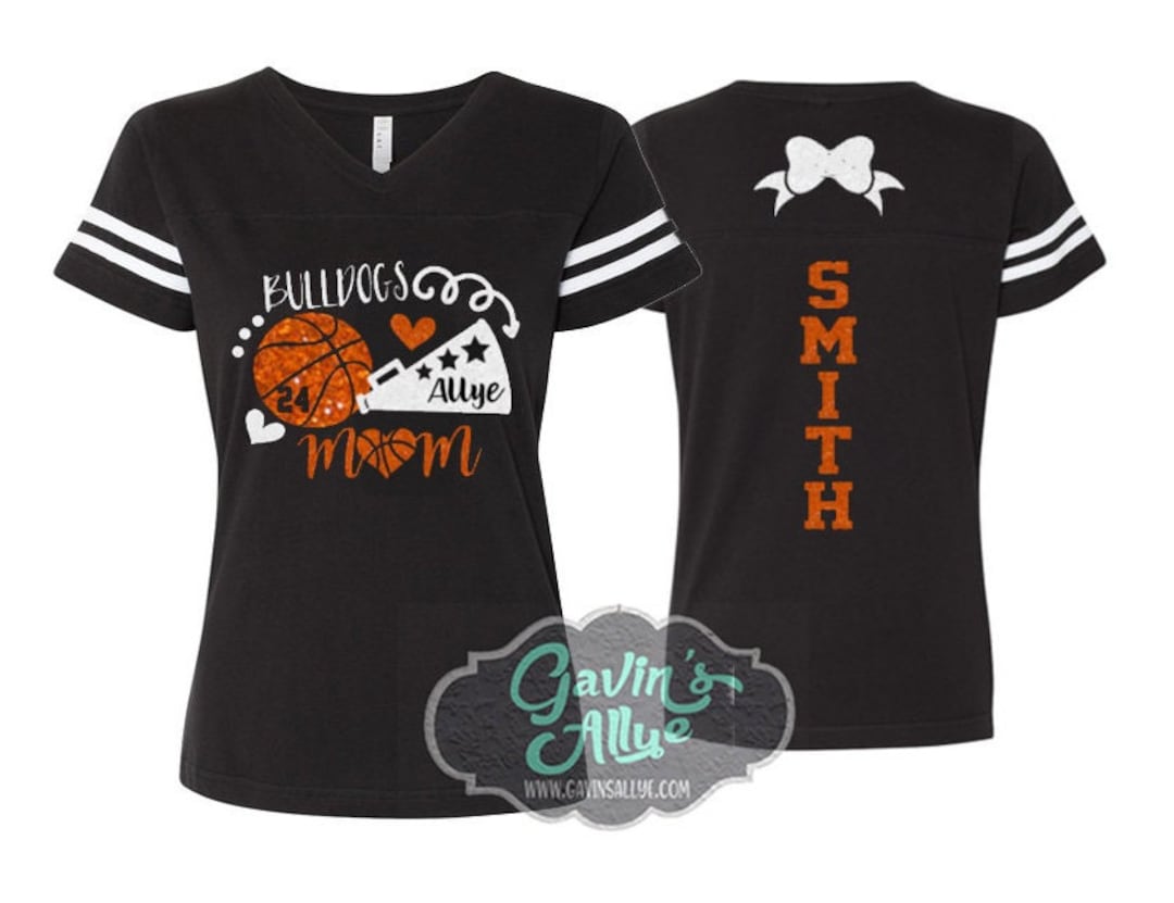 Glitter Basketball and Cheer Mom Shirt | Basketball Mom Shirts ...