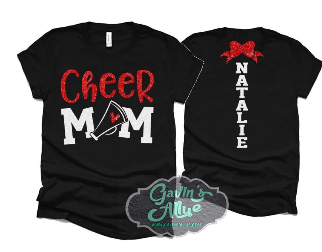 Glitter Cheer Mom Shirt | Cheer Shirt | Cheer Bling | Cheer Spirit Wear ...