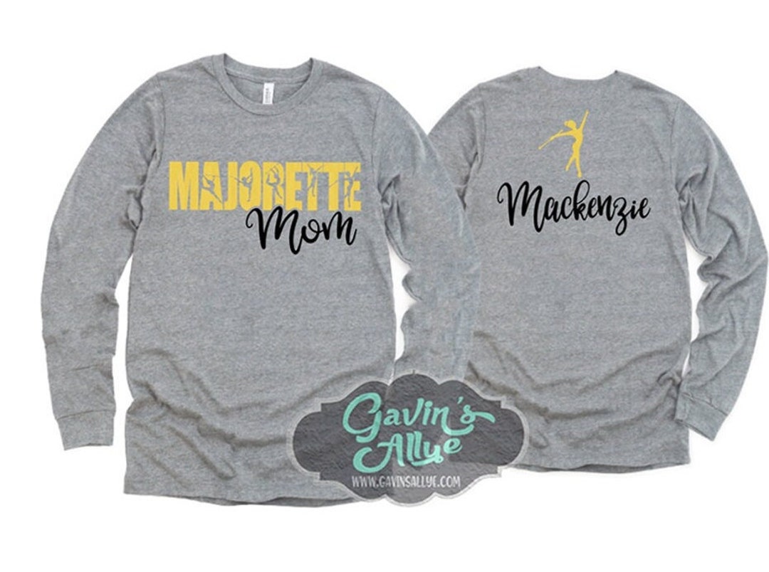 Glitter Majorette Mom Shirt | Long Sleeve Dance Shirt | Dance Mom Shirt ...