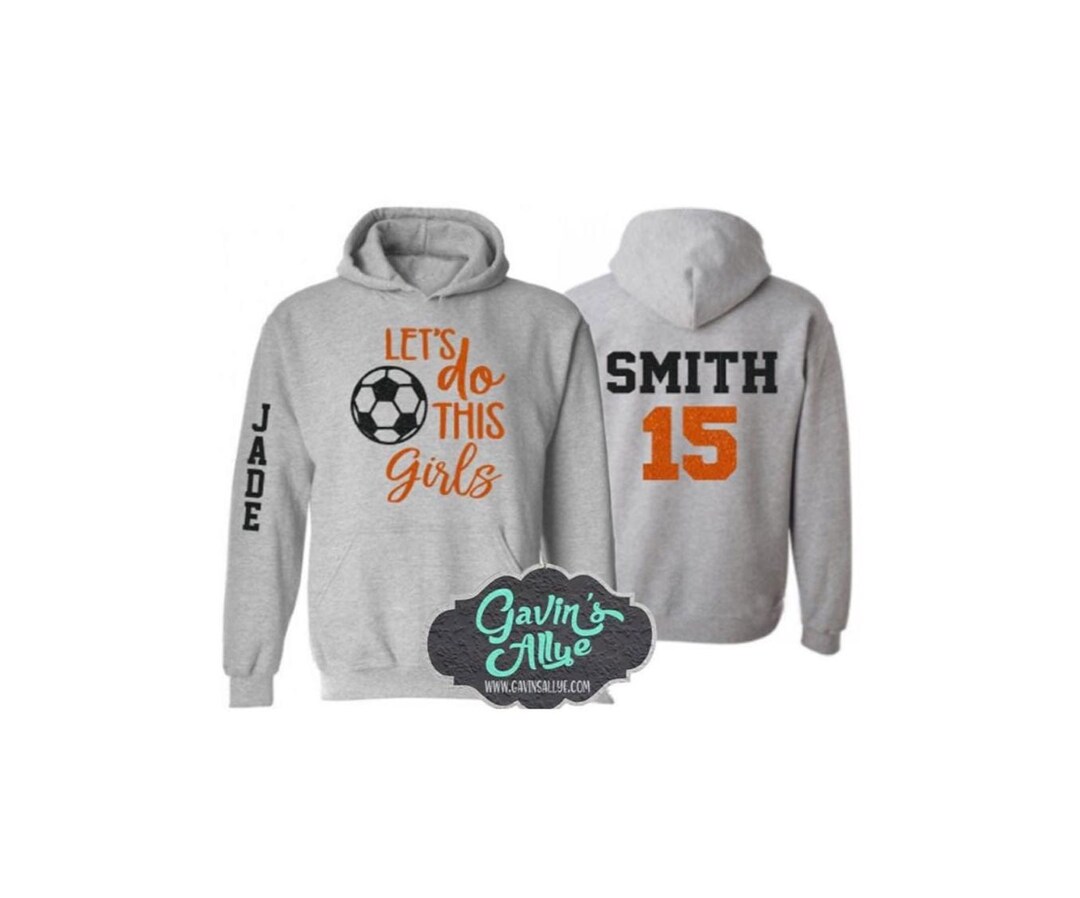 Glitter Soccer Hoodie | Let's Go Girls | Soccer Hoodies | Soccer Mom ...