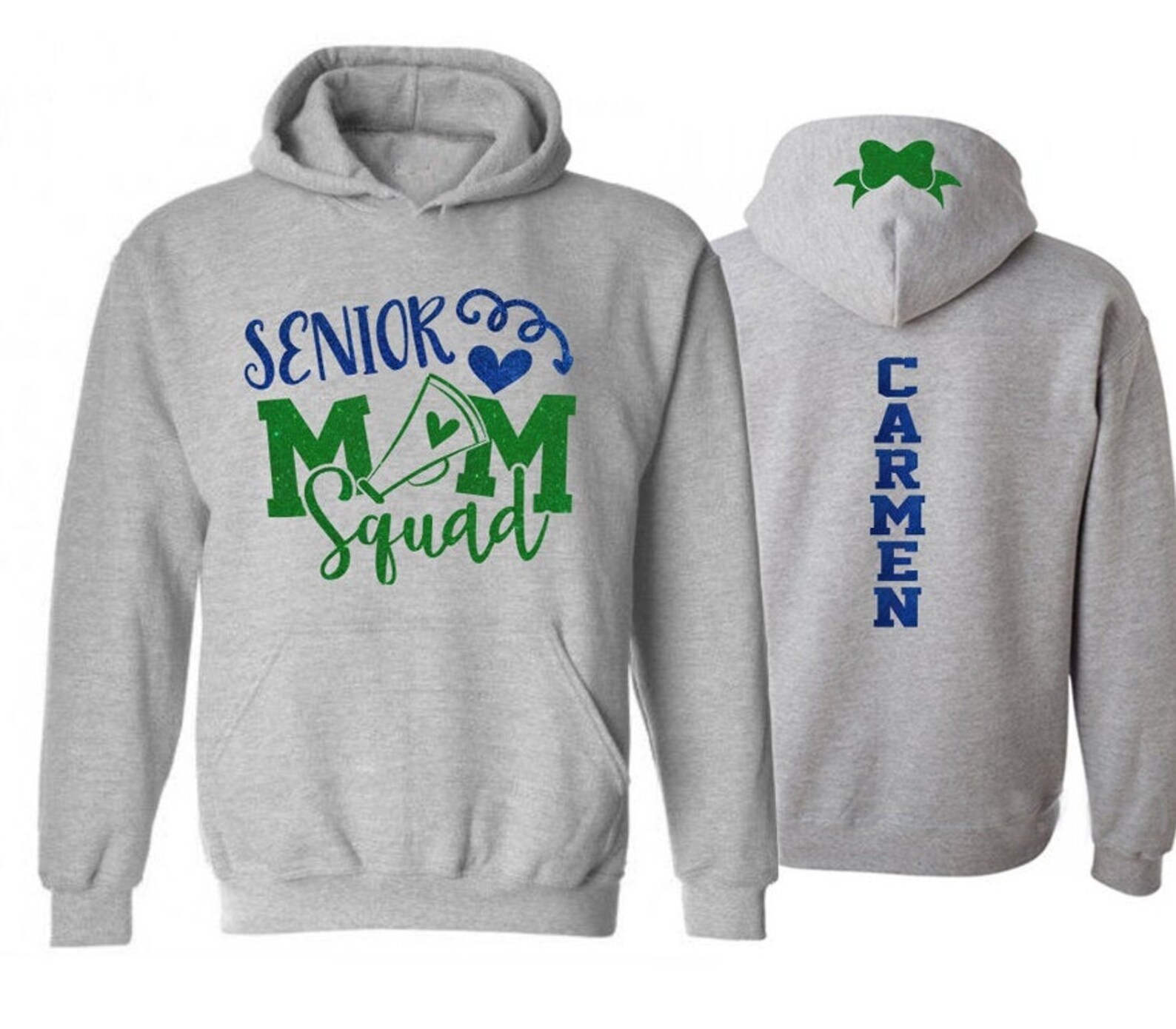 Glitter Senior Cheer Hoodie | Glitter Senior Cheer Mom Hoodie | Cheer ...