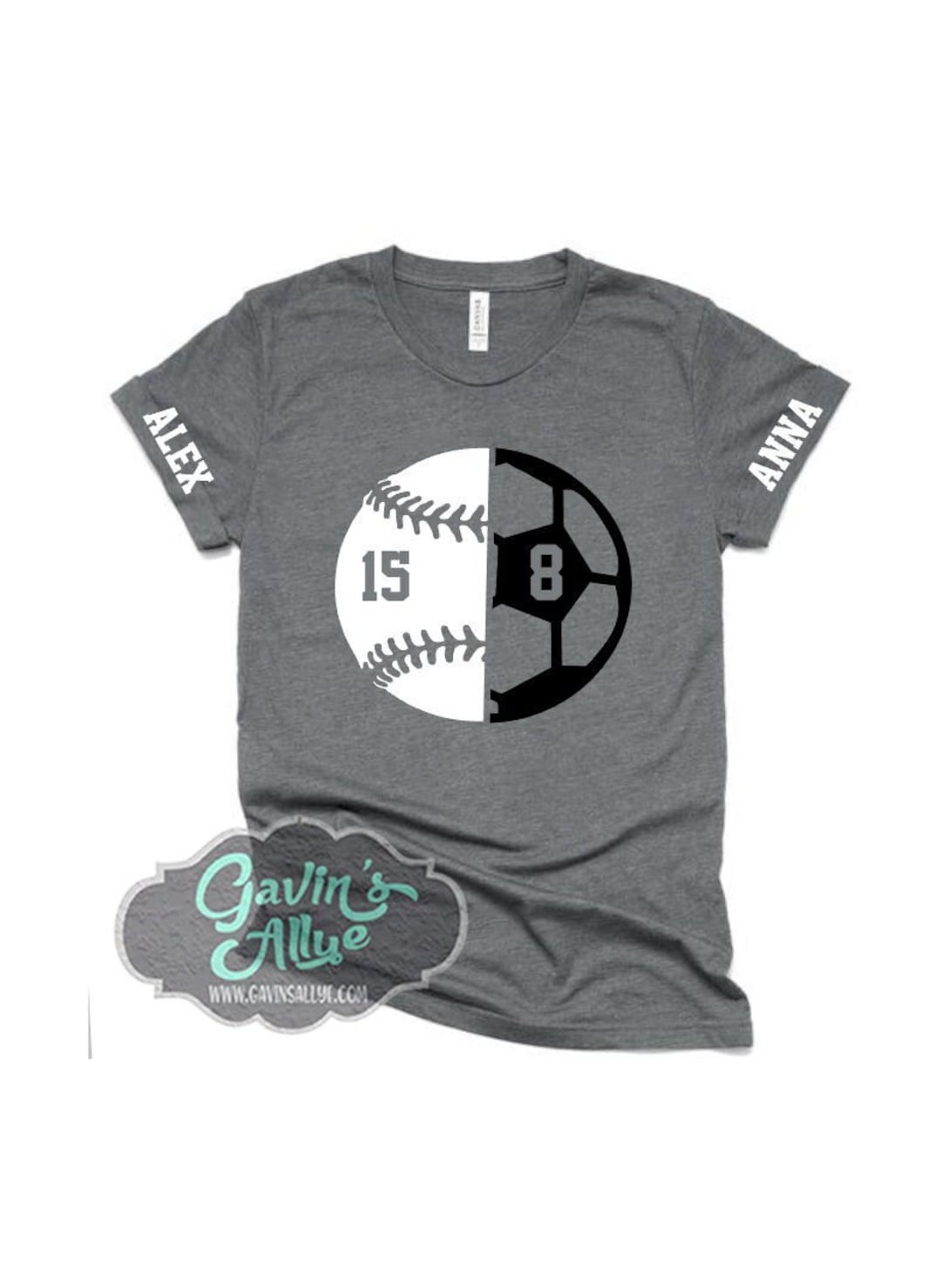 Soccer and Baseball Shirts | Two Player Shirts | Soccer & Baseball ...