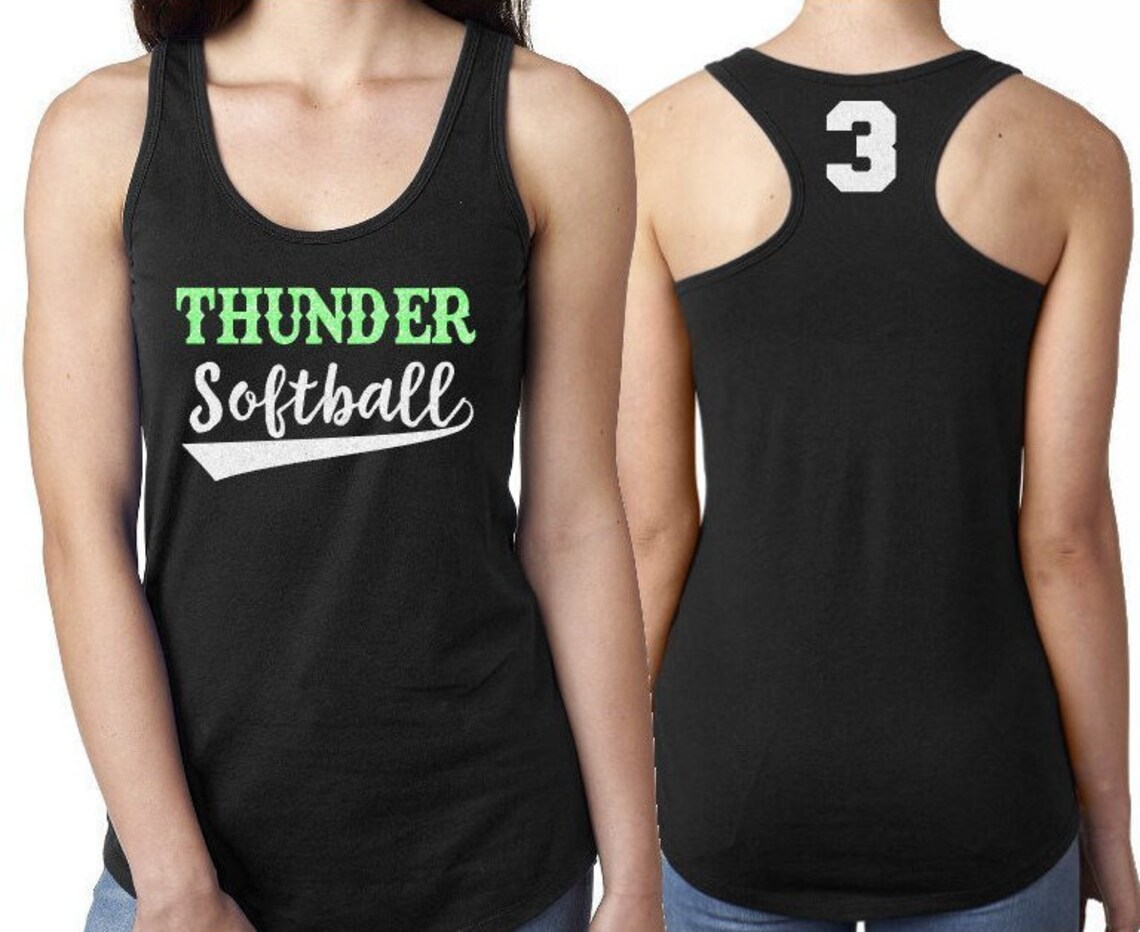 Glitter Softball Mom Tank Top| Custom Softball Racerback Tank Top ...