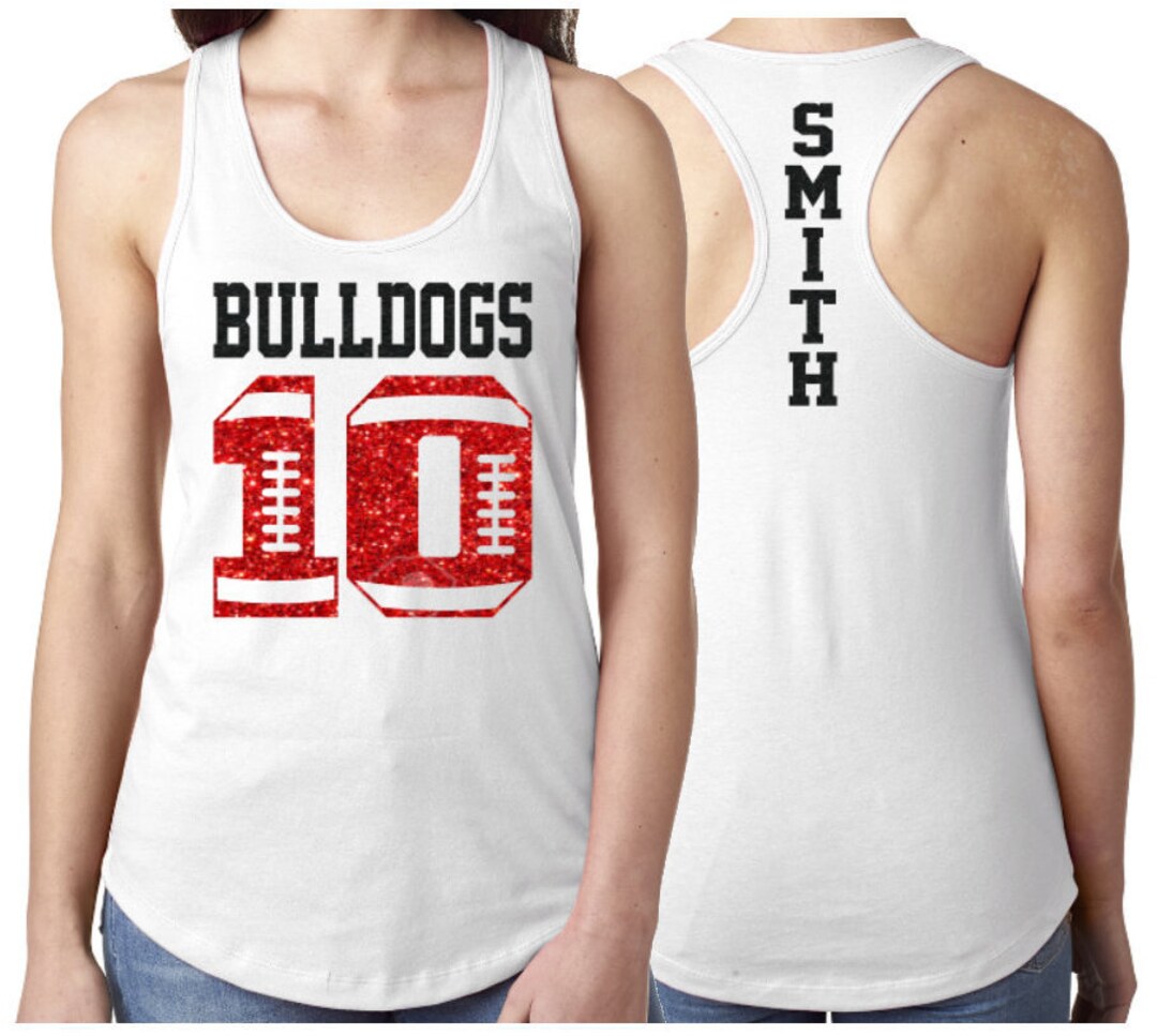 Glitter Football Tank Top Football Laces Racerback Tank Football Tank ...