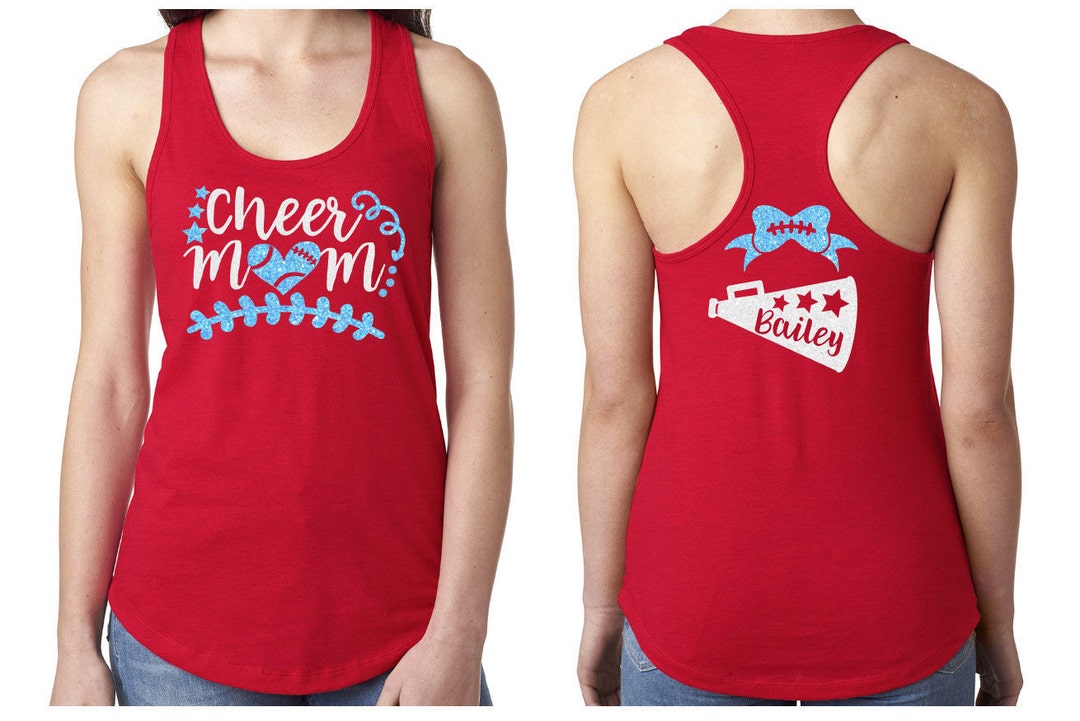 Glitter Cheer Mom Tank | Cheer Racerback Tank | Customize With Your ...